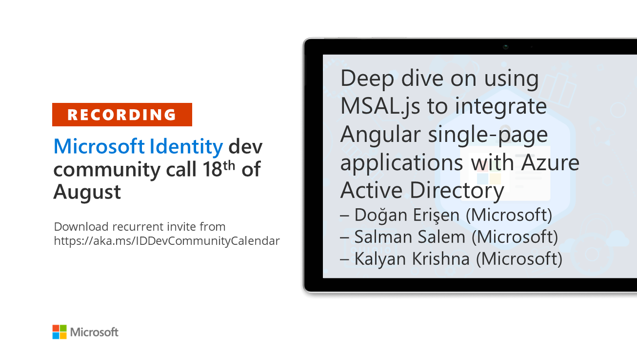 Microsoft Identity Platform community call – August 2022