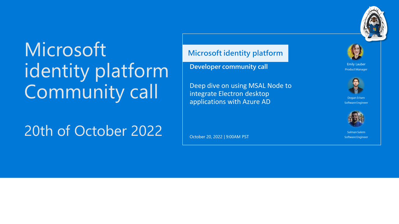 Microsoft Identity Platform community call – October 2022