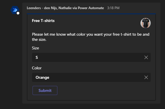 Working with Adaptive cards as Dynamic data