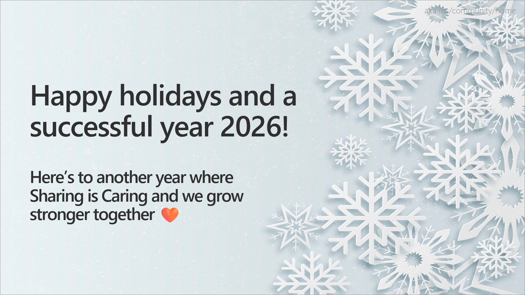 Happy holidays and successful year 2026!