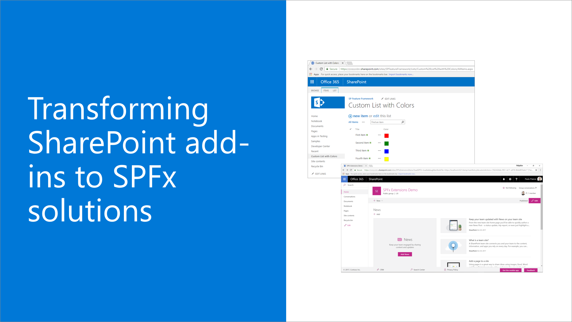 Transforming SharePoint Add ins To SPFx Solutions
