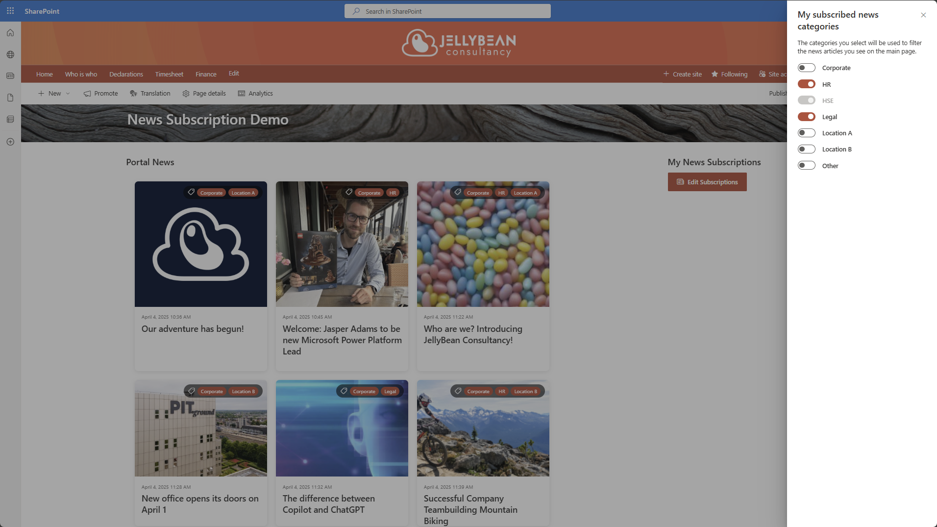 Introducing the 'My News Subscriptions' Solution by JellyBean Consultancy