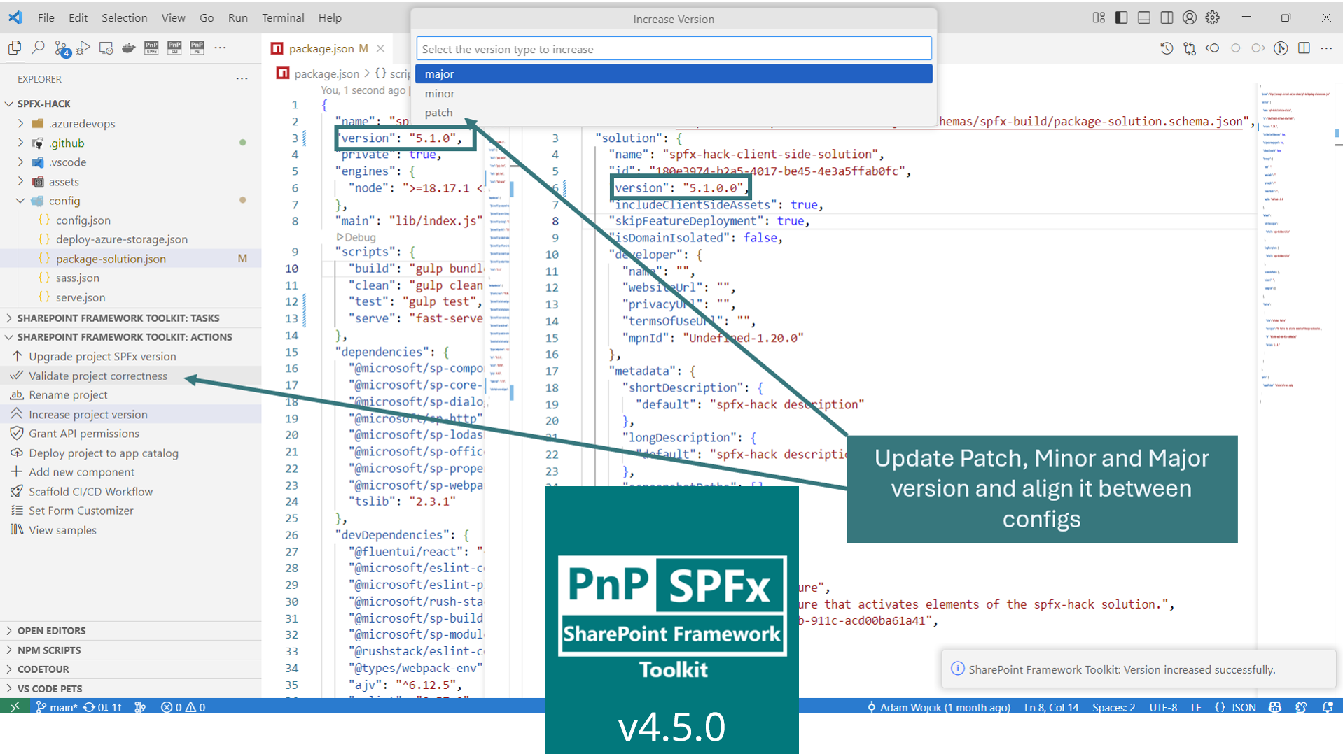 SharePoint Framework Toolkit v4.5.0 minor release
