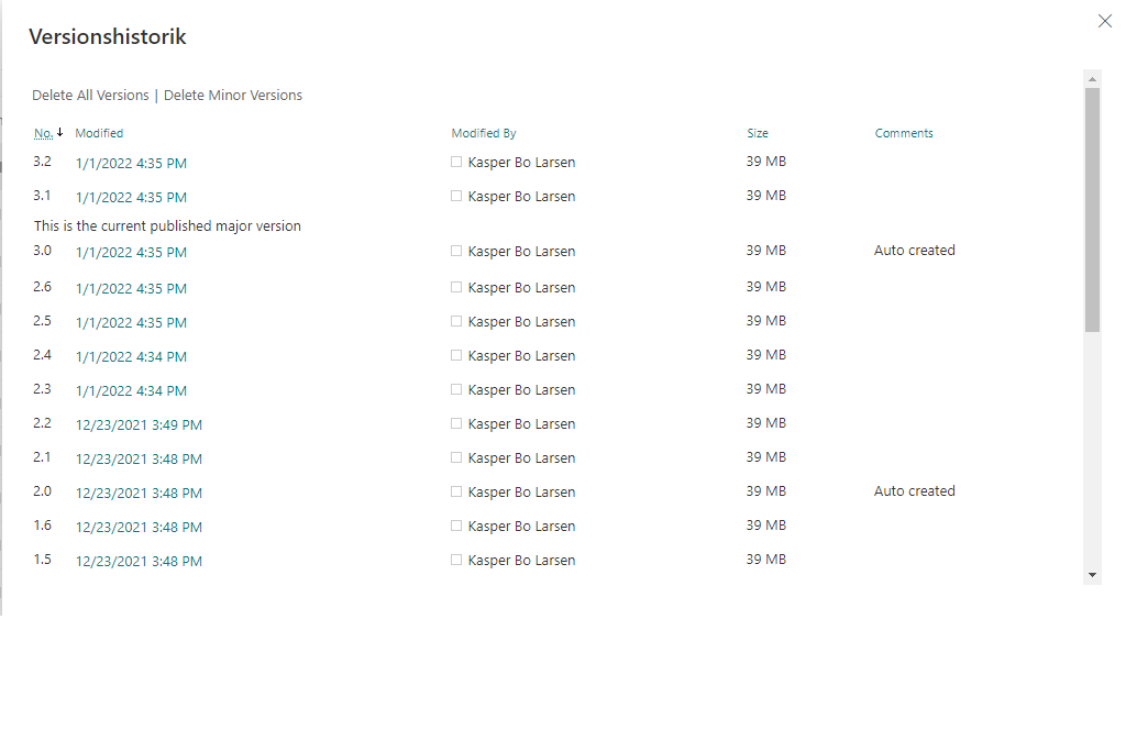Create Bulk Dummy Documents Including Minor major Versions In